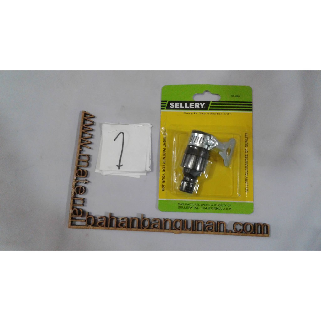 Jual adaptor Kran 1/2" sellery snap in tap adaptor penyambung selang ...