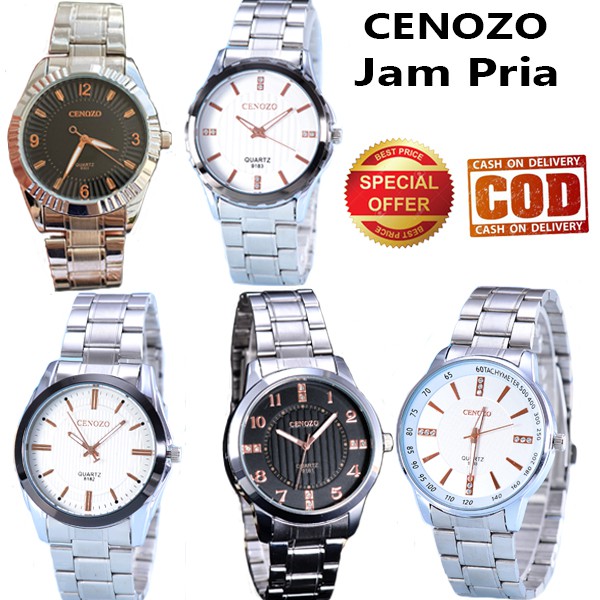 Jual Jam Tangan Pria - Body Silver/ White Dial - Cenozo-5041G-SW ...