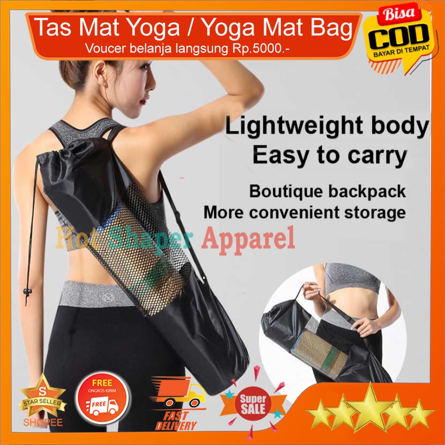 Jual tas matras yoga warna hitam untuk ukuran mat dengan dimensi ...