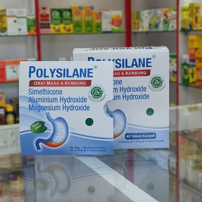 Jual Polysilane Tablet / Polysilan Obat Maag Dan Kembung / Polisilane ...