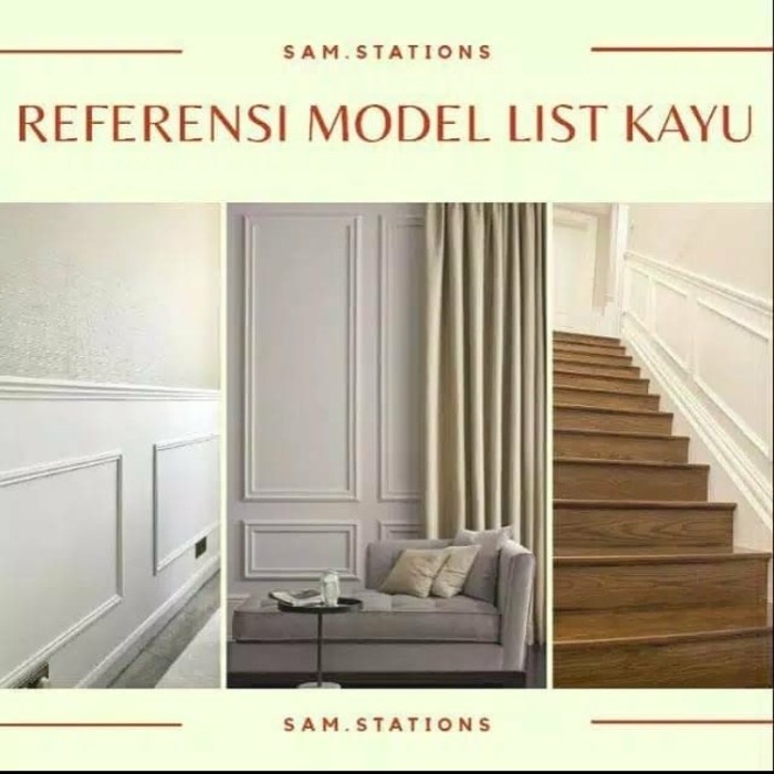 Jual SAM-D2 LIS KAYU WALL MOULDING MOLDING WAINSCOTING LIST DINDING ...