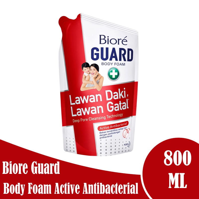 Jual Biore Guard Body Foam Active Antibacterial Refill 800 ml | Shopee ...