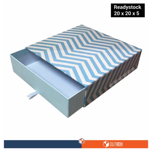 Jual BOX SLIDING BIRU MUDA MOTIF CHEVRON | Shopee Indonesia