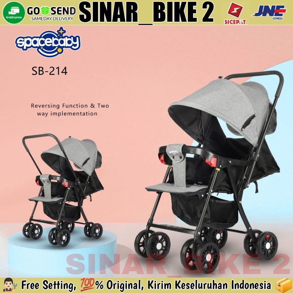 Jual Baby Stroller SPACEBABY SB-214 Bisa Dua Arah & SB-204 Kereta ...