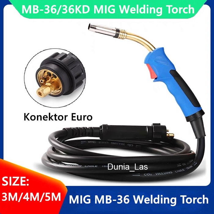 Jual MB-36 Mig Stang Las Welding Torch MB36 Binzel 3M 4M 5M 3 4 5 Meter ...