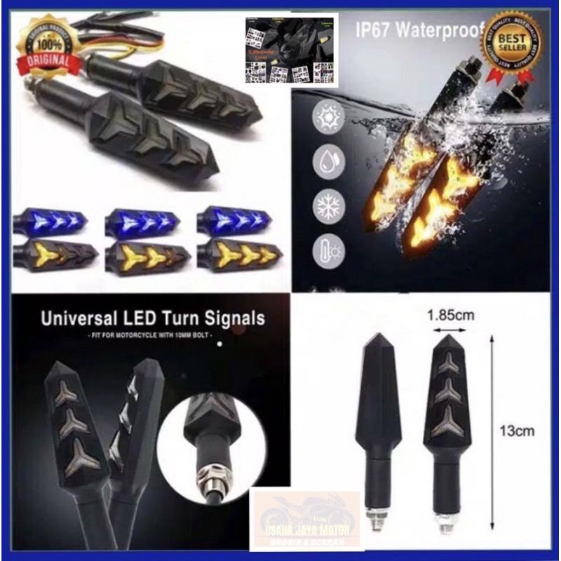 Jual Sen runing lampu sein led runing model panah universal semua motor | Shopee Indonesia