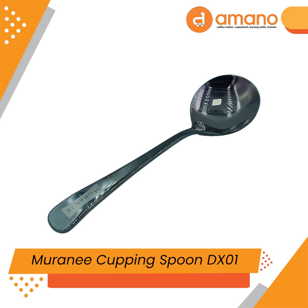 Jual Muranee Coffee Cupping Spoon Sendok Bulat Kopi Barista Stainless ...