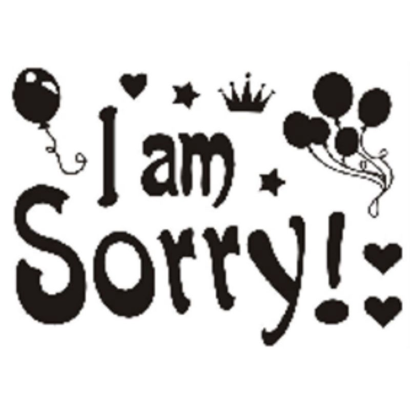 Jual Sticker I am Sorry Stiker I am sorry Balon PVC Bobo Transparan ...
