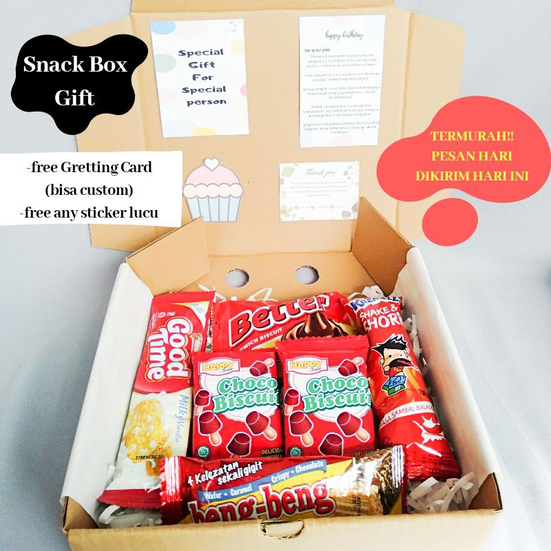 Jual SNACK BOX HAMPERS SNACK GIFT BOX KADO ULTAH KADO WISUDA ...
