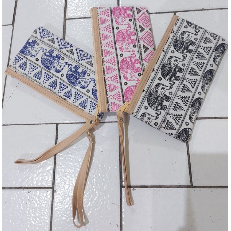 Jual 1 PAKET ISI 3 DOMPET MOTIF GAJAH THAILAND | Shopee Indonesia