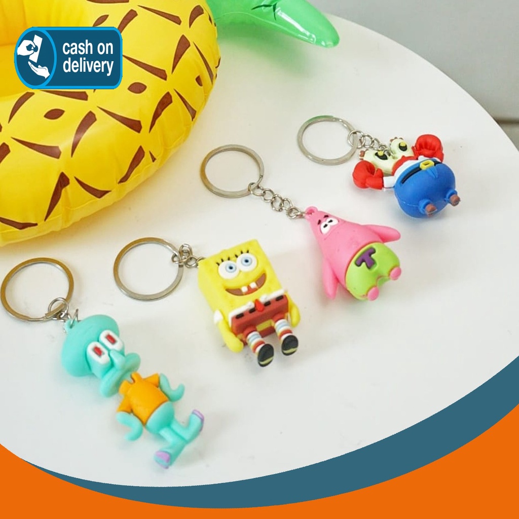 Jual GANTUNGAN KUNCI SPONGEBOB PATRICK MR TUAN KRAB SQUIDWARD KEY CHAIN ...