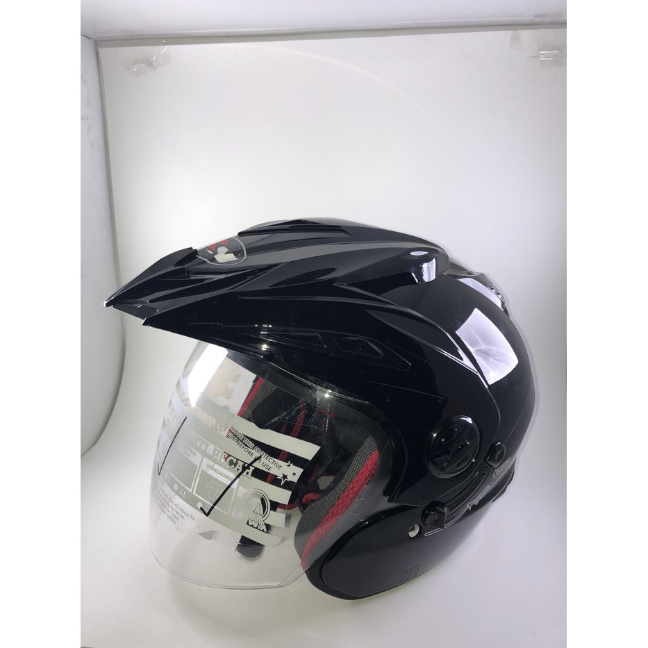 Jual Helm RN 2 visor polos hitam metalik Original | Shopee Indonesia