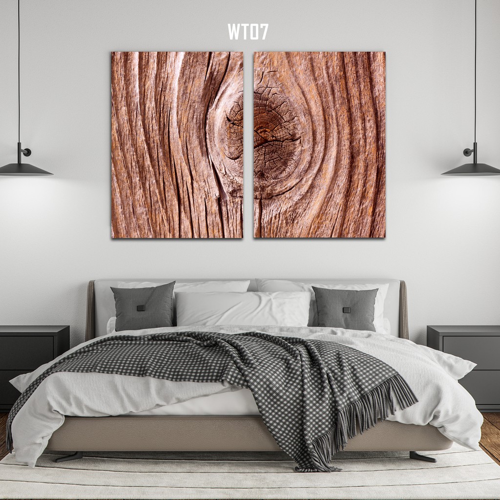 Jual SEPASANG Hiasan Dinding Estetika Kayu Wall Decor Wood Texture ...