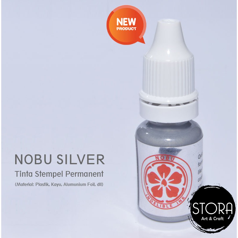 Jual NOBU SILVER - Tinta Stempel Permanent Cap Logo Barcode Plastik ...