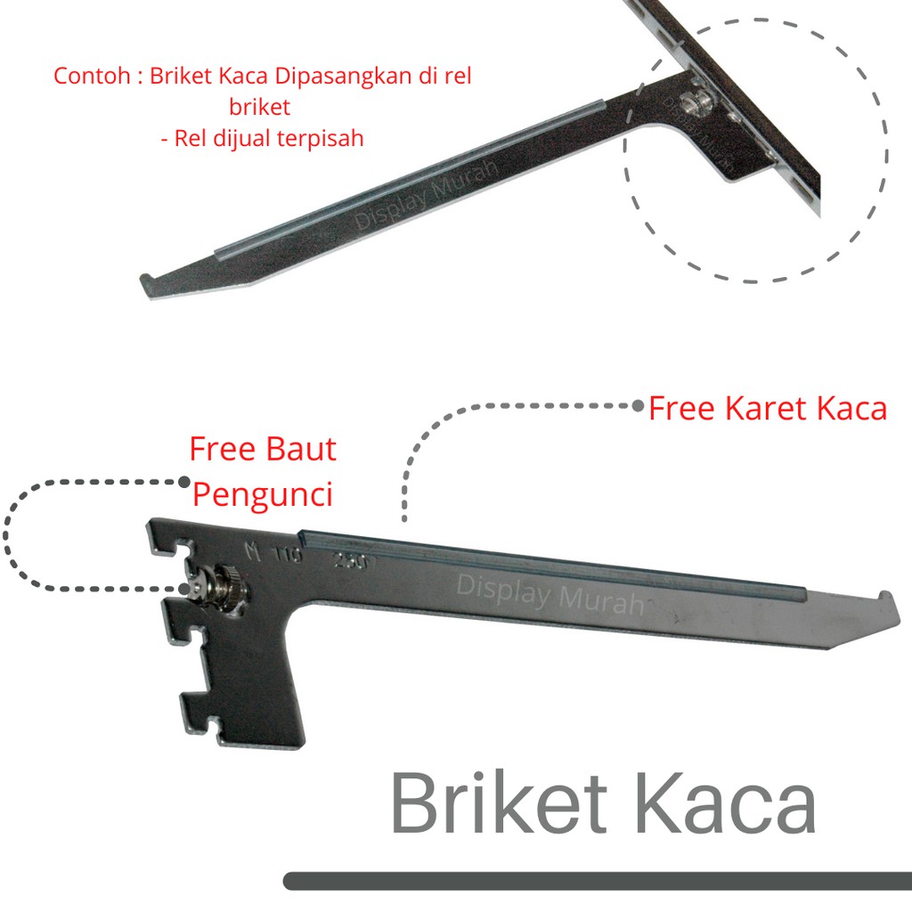 Jual Briket Kaca Bracket Penyangga Kaca Dudukan Kaca Breket Kaca - BH ...