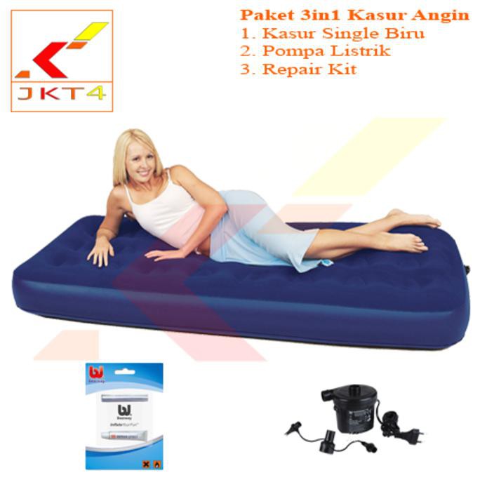 Jual Kasur Angin Single + Pompa Listrik + Lem (Bestway) | Shopee Indonesia