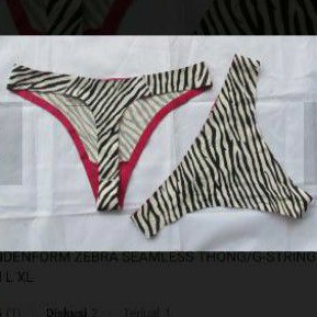 Jual ZEBRA THONG MAIDENFORM SEAMLESS G-STRING / THONG MAIDENFORM SIZE S ...