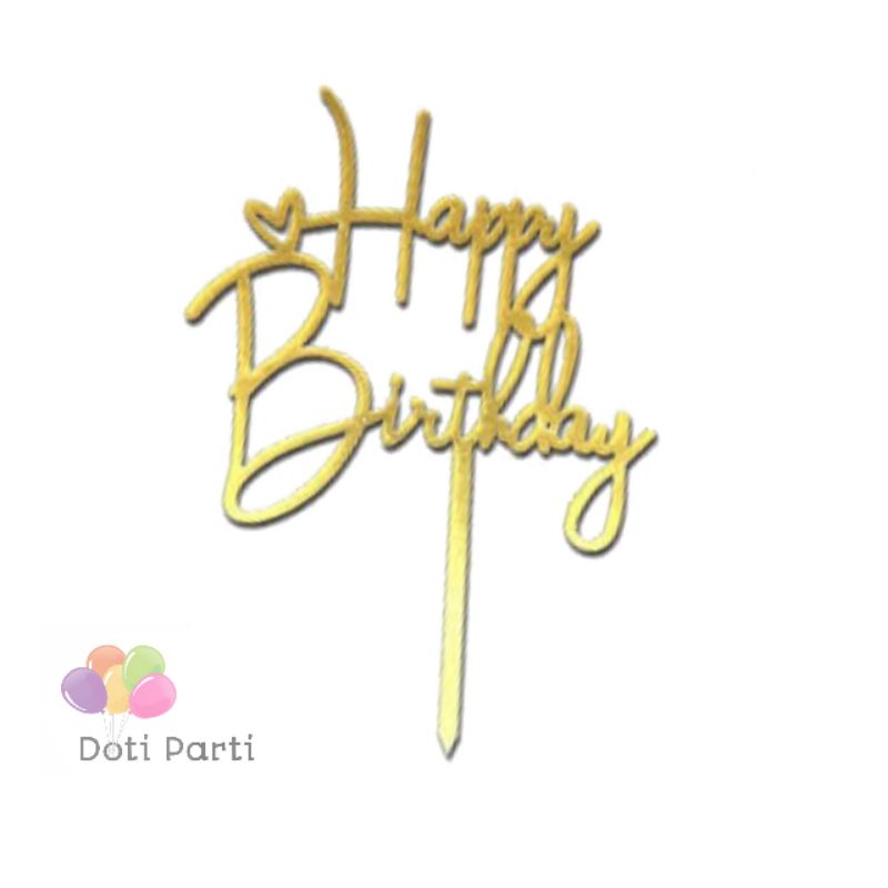 Jual Cake Topper Happy Birthday Premium / Topper Happy Birthday ...