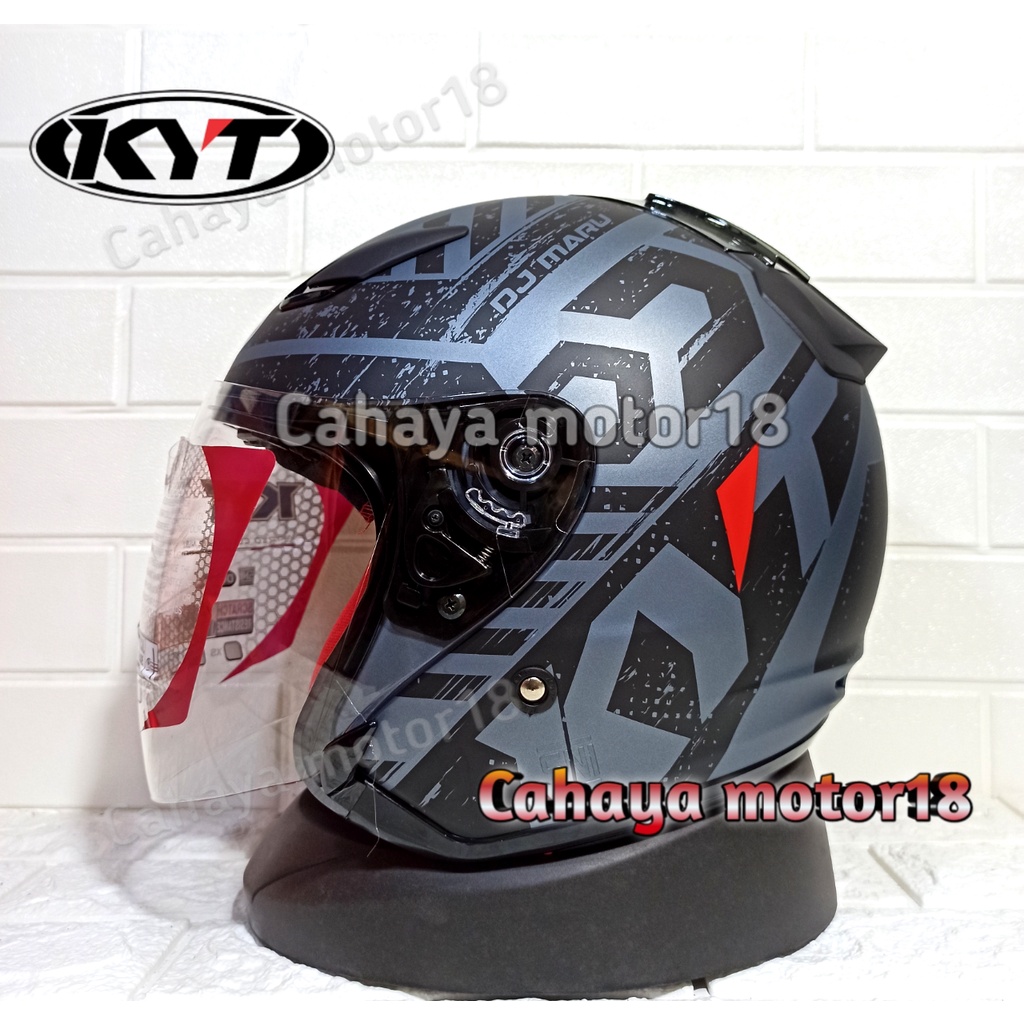 Jual HELM KYT DJ MARU JUMBO BESAR|UKURAN XXL HALF FACE | Shopee Indonesia