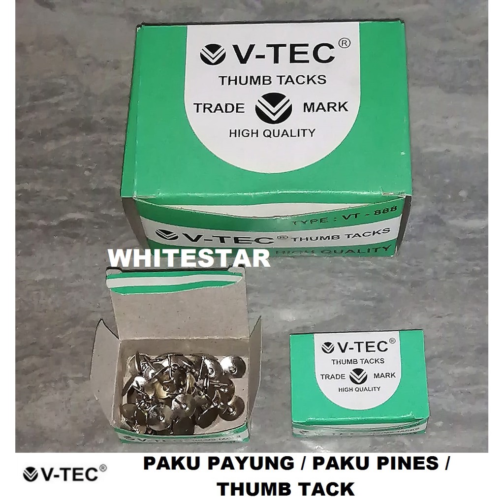 Jual paku payung / pines / thumb tack v-tec paku | Shopee Indonesia