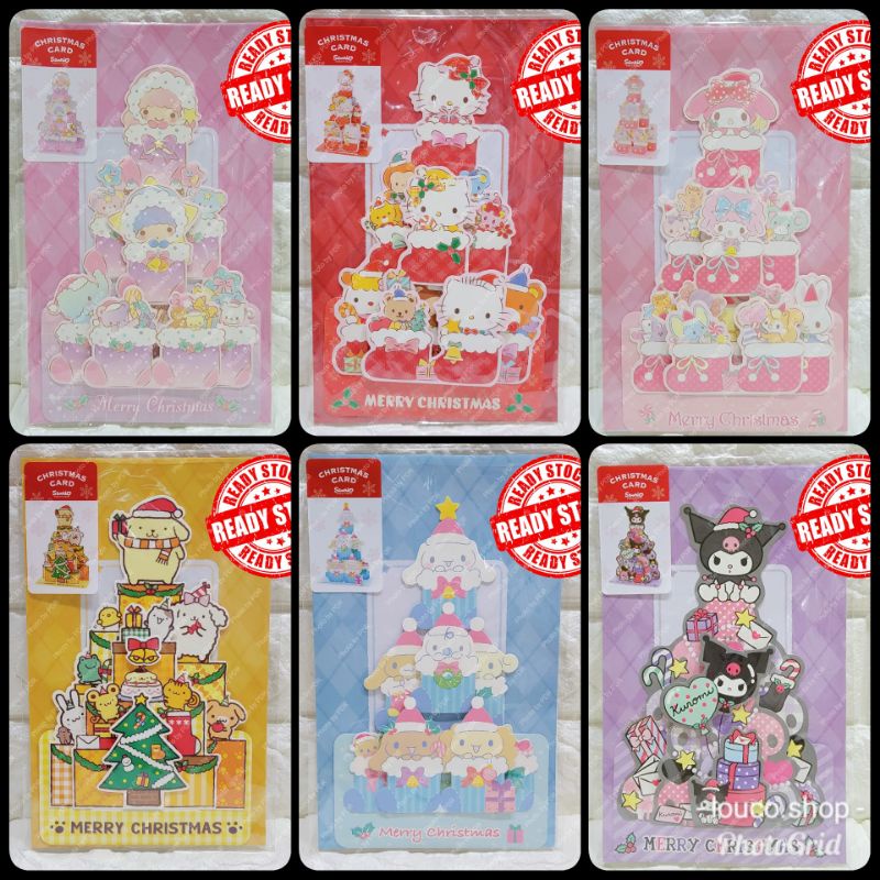 Jual Kartu Natal / Christmas Greetings Card 3D Sanrio Karakter Hello Kitty, My Melody, Little ...