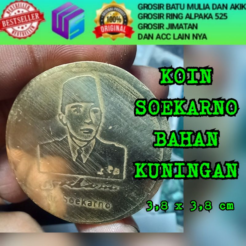 Jual KOIN SOEKARNO BAHAN KUNINGAN TEBAL | Shopee Indonesia