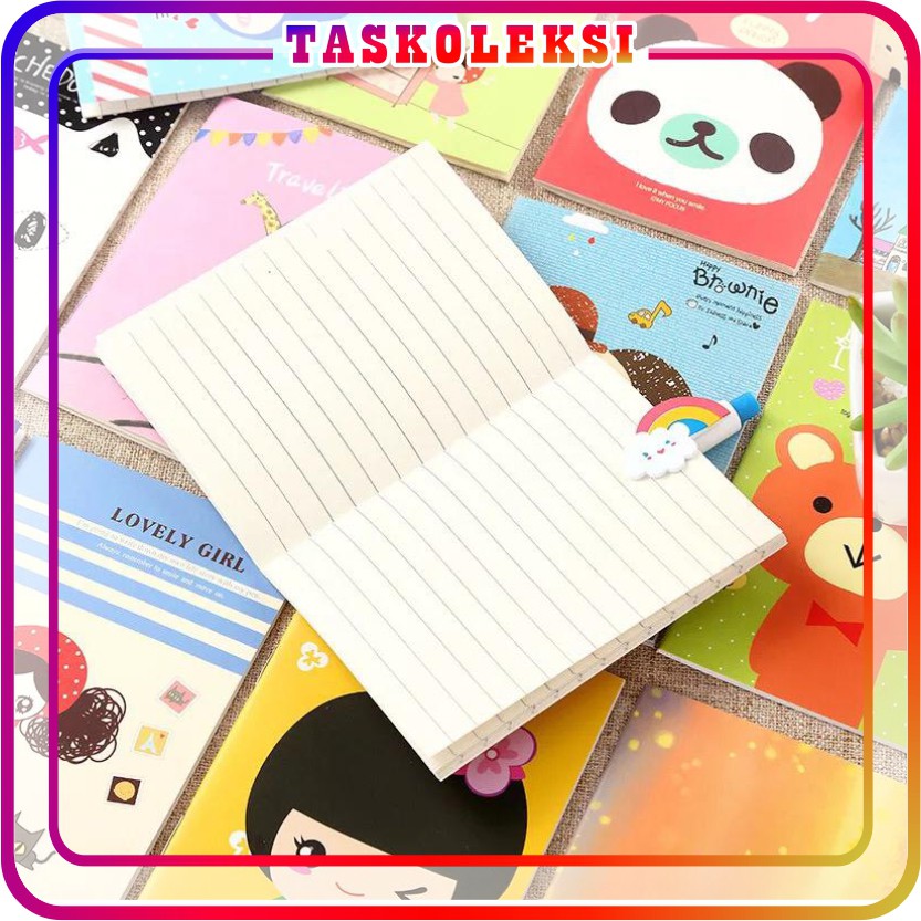 Jual ☛TK☚ R038 Buku Tulis Mini Cartoon Note Book Kartun Catatan Memo Pad Lucu Anak Sekolah Impor ...