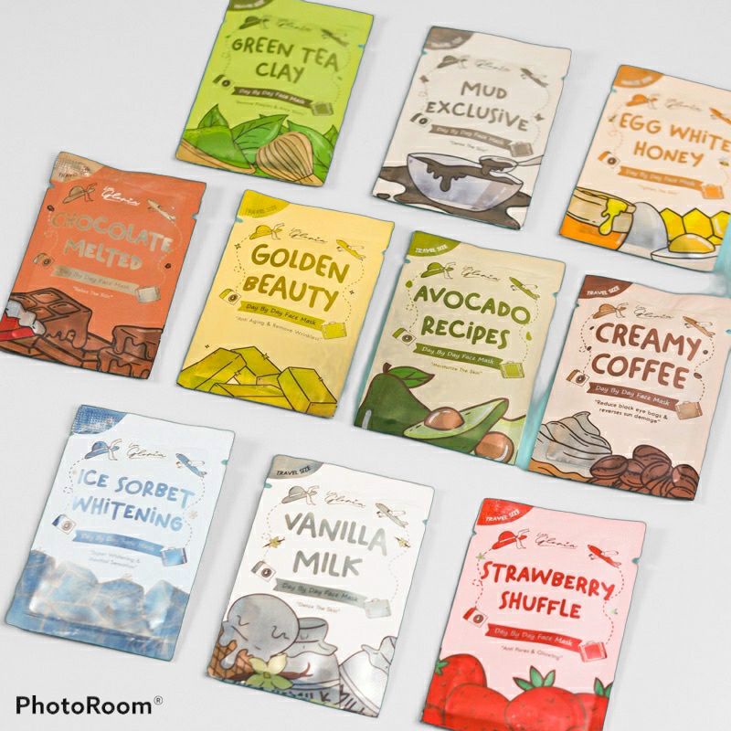 Jual Masker Bubuk LEA GLORIA 10gr/Masker Wajah Organik Mini Original ...