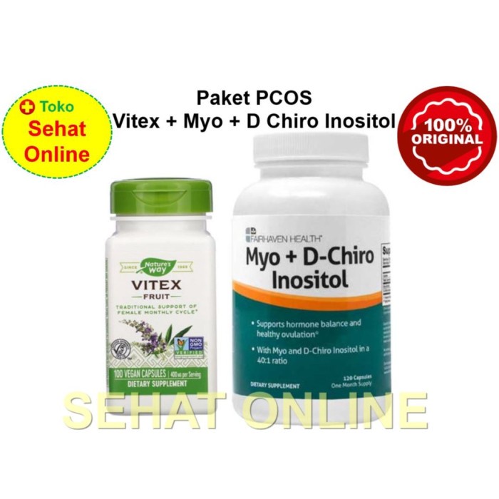 Jual Paket PCOS Nature's Way Vitex 100 Caps + Myo D-Chiro Inositol 120 Caps | Shopee Indonesia