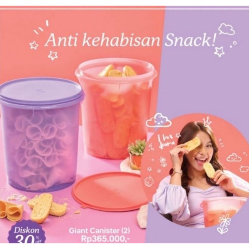 Jual Giant canister tupperware toples kerupuk 8,4ltr (1) | Shopee Indonesia