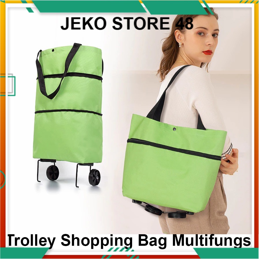 Jual Shopping Bag Trolley Tas Belanja Roda Troli RANDOM / Foldable ...