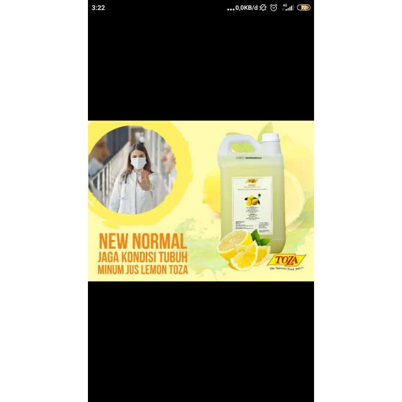 Jual Toza Juice Buah Lemon 5 Liter / Galon | Shopee Indonesia