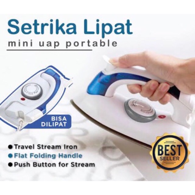 Jual Setrika Seterika Uap LIPAT kecil mini listrik setrika lipat TRAVEL ...