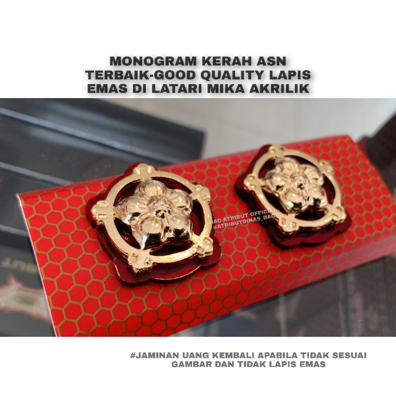 Jual MONOGRAM ASN KERAH - MONOGRAM KERAH PNS ASN | Shopee Indonesia