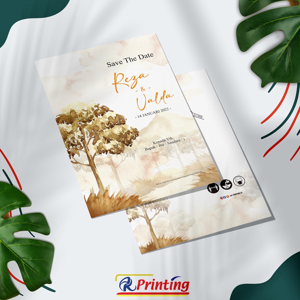 Jual Undangan Pernikahan Murah unik elegan Rustik Rustic Bunga COD ...