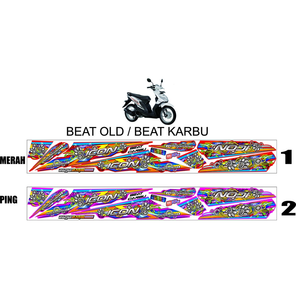 Jual VARIASI STIKER MOTOR HONDA BEAT KARU OLD VARIASI THAILOOK / MOTHAI ...