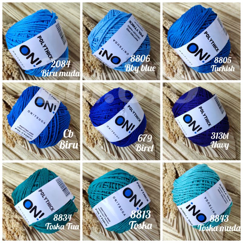 Jual Benang Rajut Polythick/d30/polybigply/ply besar sery biru | Shopee ...