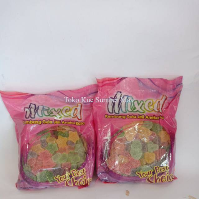 Jual Permen jelly mix waisun / Jelly Mixed Pastilles / warna warni ...