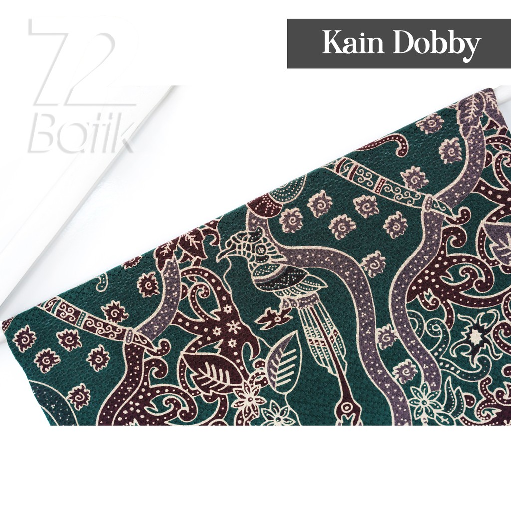Jual KAIN BATIK PREMIUM Dobby Motif Peksi Adiwilaga Warna Hijau Ijo Tua ...