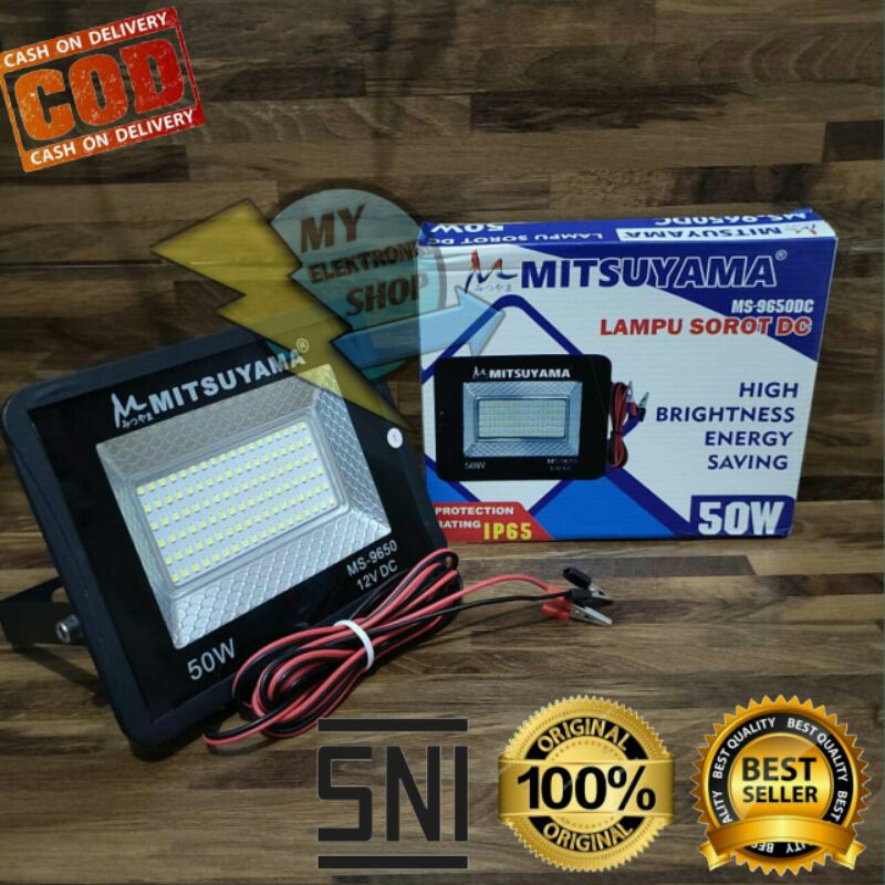 Jual Lampu Sorot LED DC 50 Watt Lampu Sorot DC 50Watt Cahaya Putih Kuning Hijau Merah Lampu ...