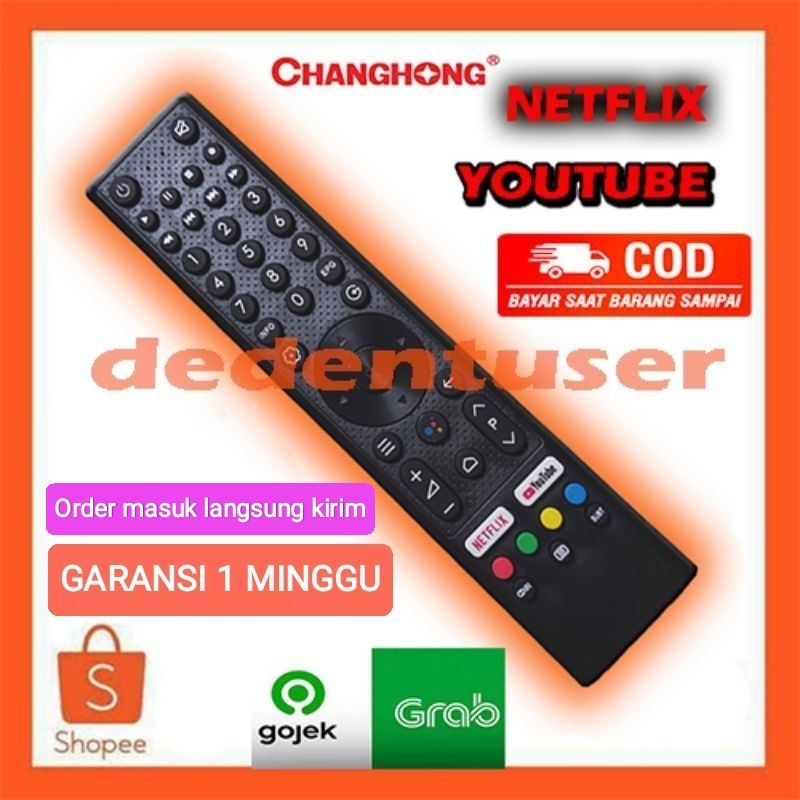 Jual Remote Remot Changhong smart tv android led youtube netflix L43G7P ...