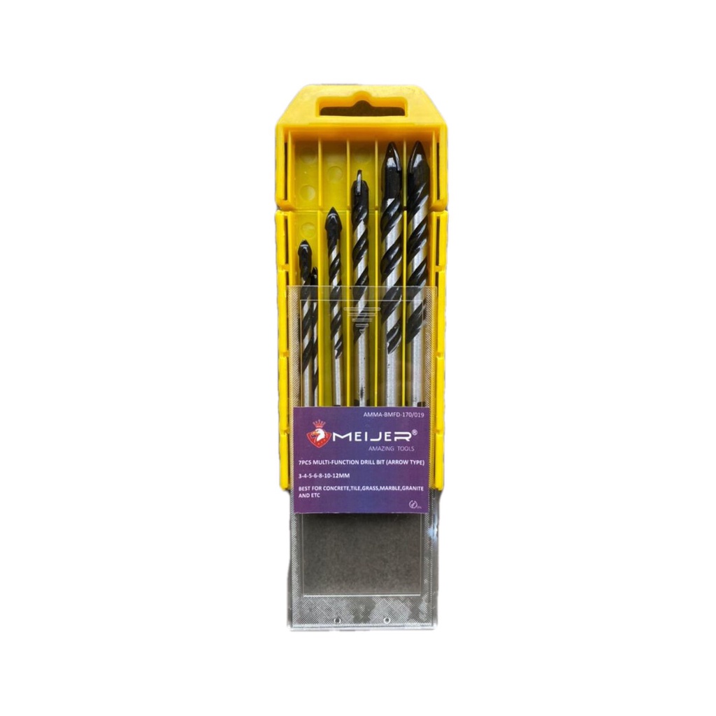 Jual 7pcs multi function dril bit set arrow panah type | Shopee Indonesia