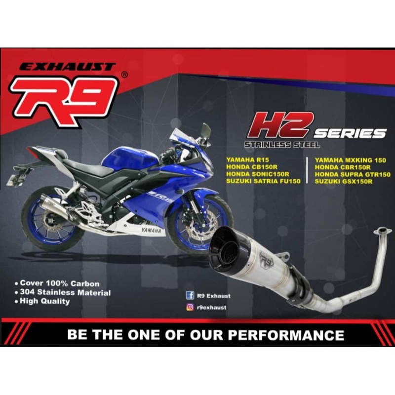 Jual Knalpot R9 H2 Yamaha R15 V3 | Shopee Indonesia
