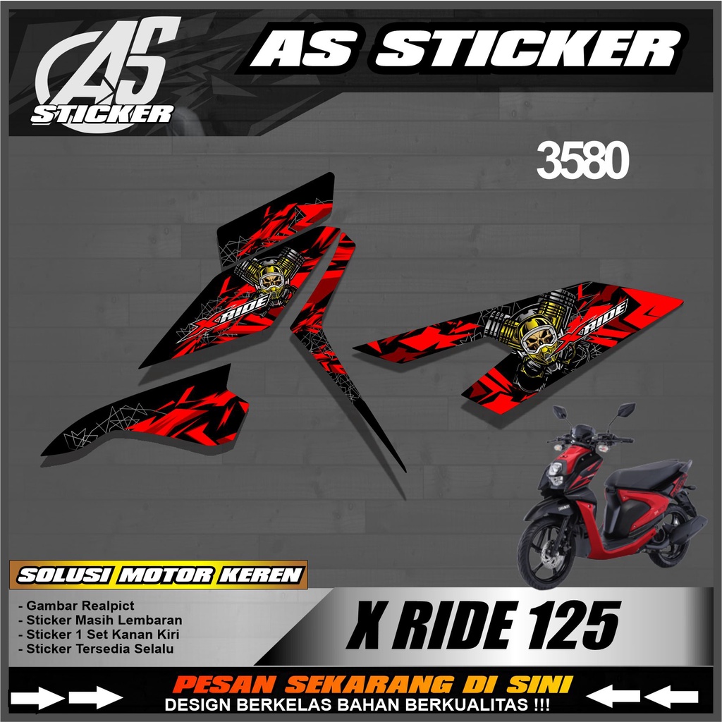 Jual 3580a STRIPING STICKER MOTOR X RIDE 125 SEMIFUL LIS STIKER VARIASI ...