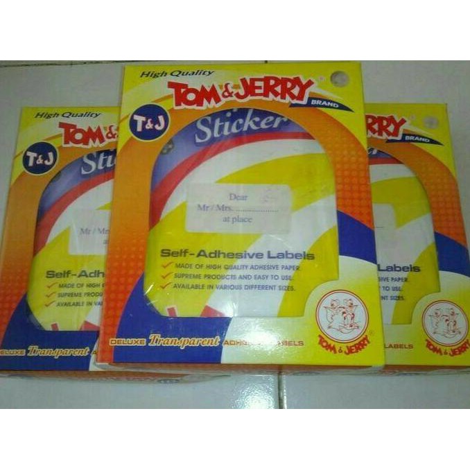 Jual Laris Manis Label Sticker transparan stiker 101 tom & jerry / tom ...