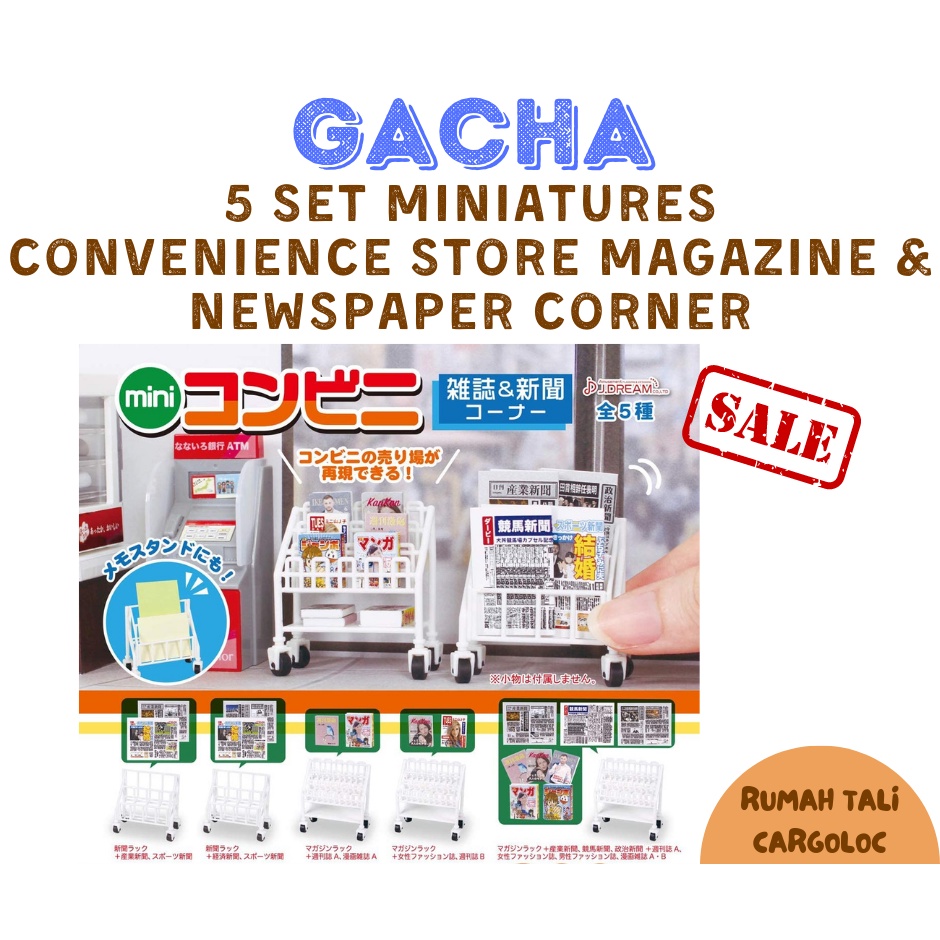 Jual Mainan Miniatur GACHA SET 5 MINI CONVENIENCE STORE MAGAZINE ...
