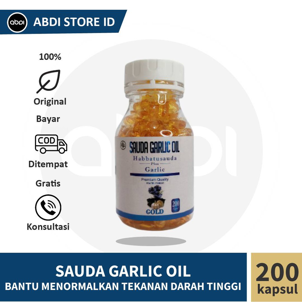 Jual Kapsul Sauda Garlic Oil Plus Habbatussauda Habatusaudah 200 Kapsul ...