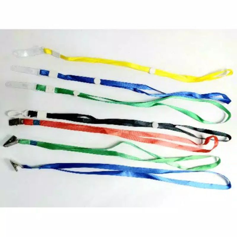 Jual 10 PCS TALI ID CARD / NAME TAG / TALI JEPIT, KAIT, KLIP 1 | Shopee ...