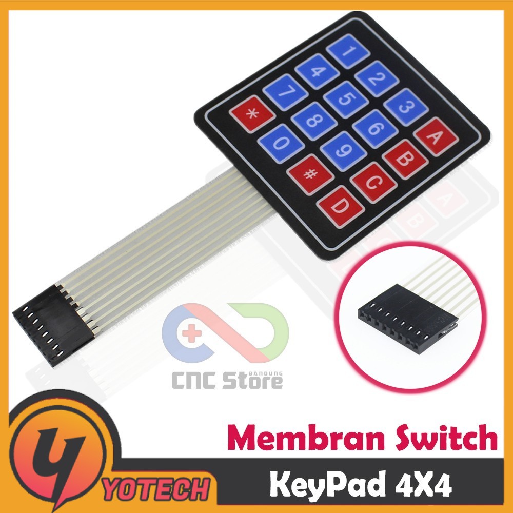 Jual KEYPAD 4X4 MATRIX ARRAY 16 KEY MEMBRANE MEMBRAN SWITCH KEYPAD ...