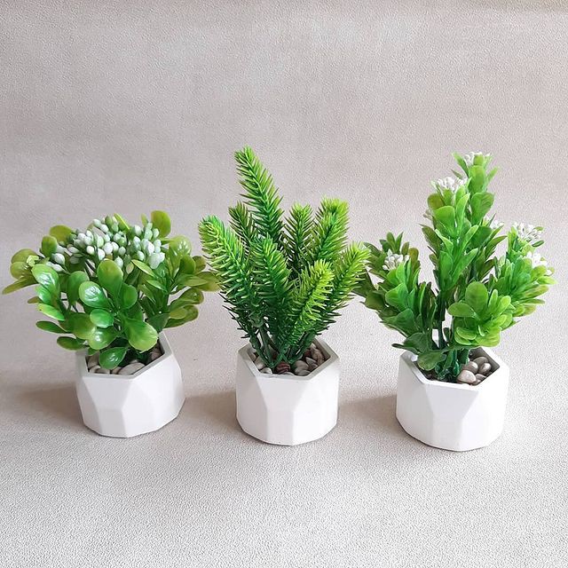 Jual BUNGA RANGKAI MINI DAUN HIJAU - bunga rangkai artificial homedecor ...